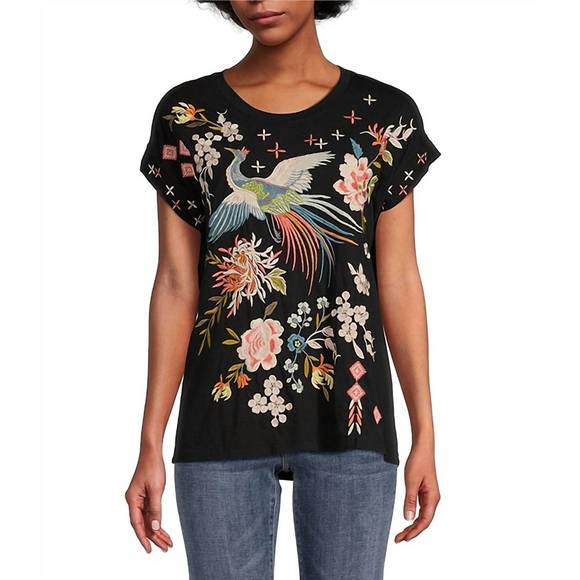 Johnny Was | Tops | New Johnny Was Ceretti Relaxed Tee In Black | Poshmark